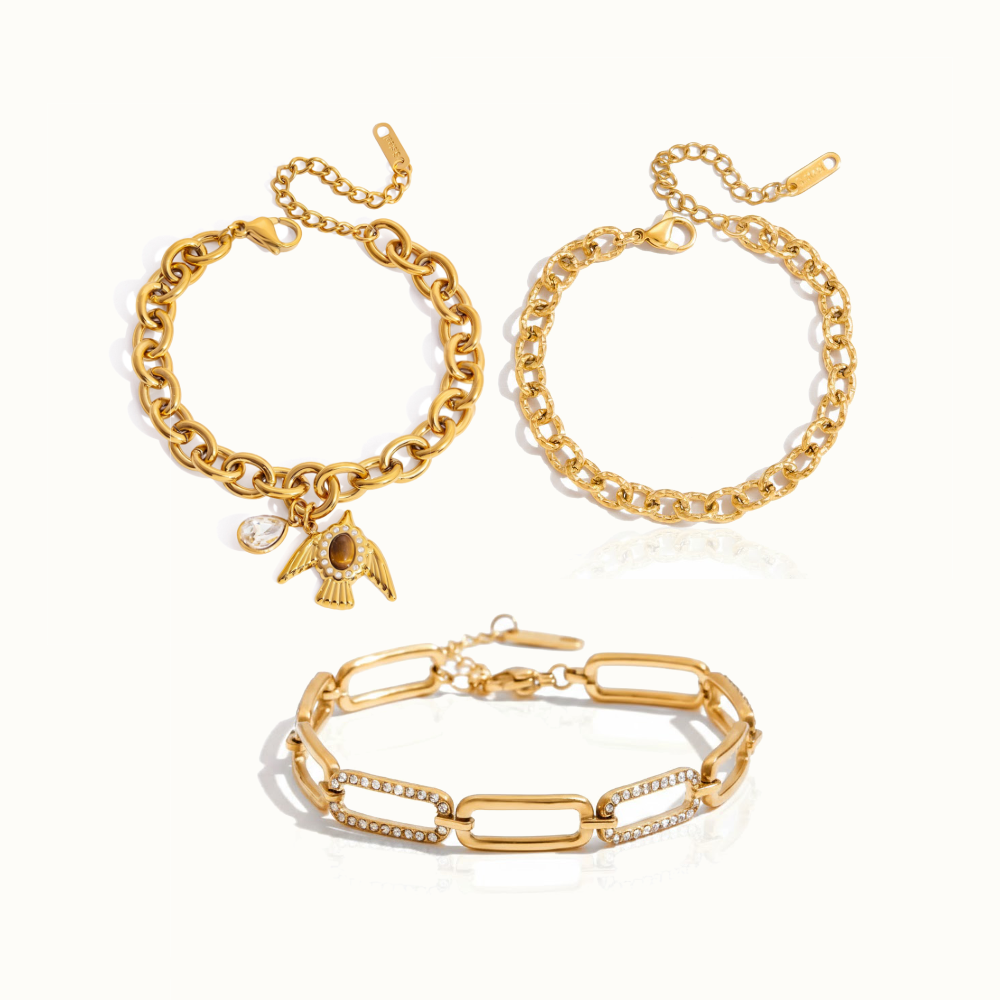 Mavis Chain Stack Bracelet Bundle – Avaria
