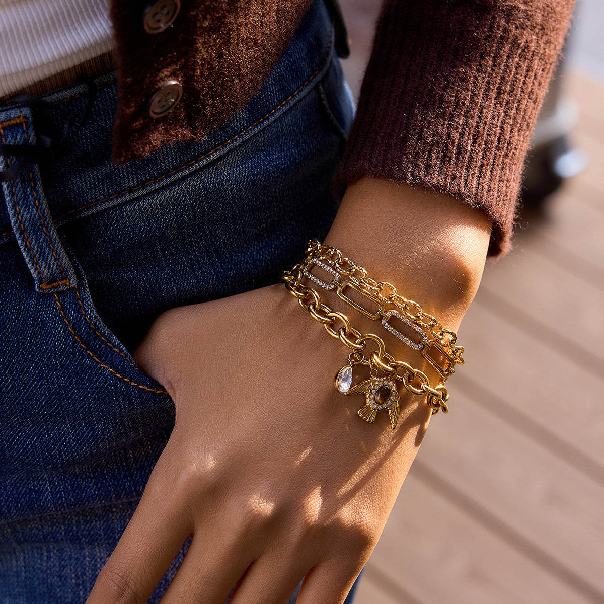 Mavis Chain Stack Bracelet Bundle – Avaria