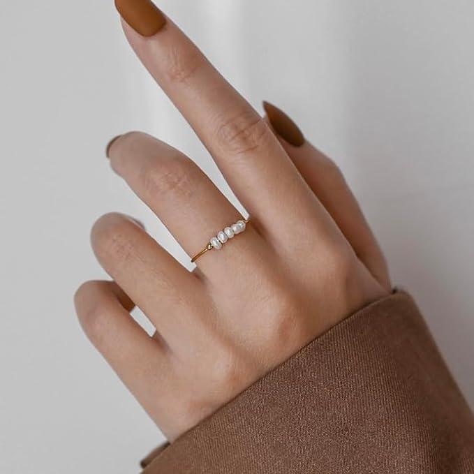 Magnolia Freshwater Pearl Gold Ring – Avaria